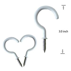 Vikiciy Ceiling Hooks Cup Screw Hooks for Hanging