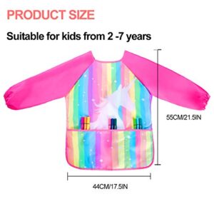 Sylfairy Art Smock for Kids Waterproof Artist Painting Smocks Toddler Painting Apron