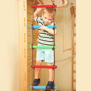 Climbing Rope Ladder for Kids Hanging Ladder for Swing Set Kids Ninja Course Obstacle Swing Accessories Backyard