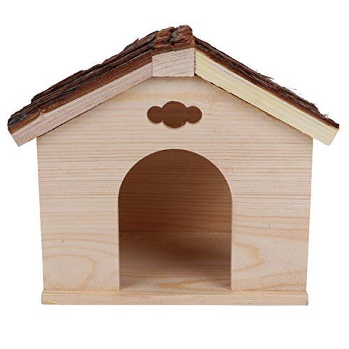 POPETPOP Guinea Pig Wooden House Bed Small Pet Animal Bed Nest Mini House for Squirrel Dutch Pig Hamster Hedgehog Rat Chinchilla