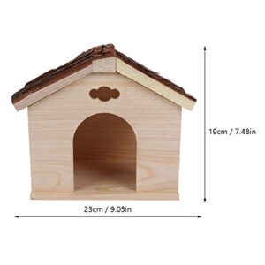 POPETPOP Guinea Pig Wooden House Bed Small Pet Animal Bed Nest Mini House for Squirrel Dutch Pig Hamster Hedgehog Rat Chinchilla