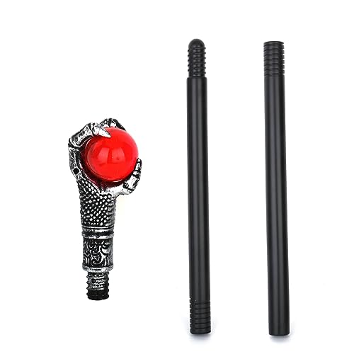 Halloween Costumes Walking Canes Red Fire Dragon Claw Orb Wands Walking Stick Staff Photo Prop Accessory Decorations