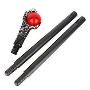 Halloween Costumes Walking Canes Red Fire Dragon Claw Orb Wands Walking Stick Staff Photo Prop Accessory Decorations