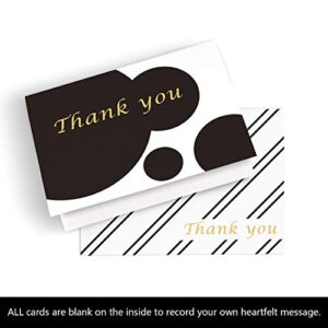 Hotcinfin 100 Thank You Cards Boxed Set,100 Assorted Simple Blank Greeting Note Cards Bulk with Envelopes and Stickers - Graduation, Business, Bridal/Baby Shower, Wedding, Funeral- 4X6