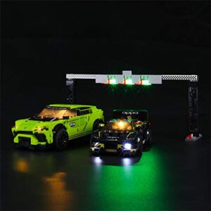 lightailing light set for (speed champions lamborghini urus st-x and lamborghini huracán super trofeo evo building blocks model - led light kit compatible with lego 76899 (not included the model)