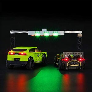 LIGHTAILING Light Set for (Speed Champions Lamborghini Urus ST-X and Lamborghini Huracán Super Trofeo EVO Building Blocks Model - Led Light kit Compatible with Lego 76899 (NOT Included The Model)