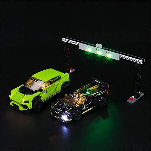 LIGHTAILING Light Set for (Speed Champions Lamborghini Urus ST-X and Lamborghini Huracán Super Trofeo EVO Building Blocks Model - Led Light kit Compatible with Lego 76899 (NOT Included The Model)