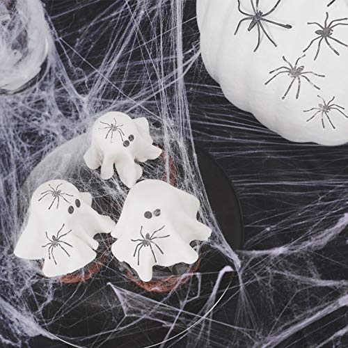 20 Piece Halloween Party Hanging Swirls Decorations with 20g Halloween Spider Web Stretchable Cobweb, Perfect for Home Indoor Outdoor Halloween Party Decorations