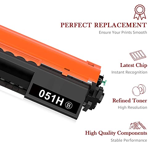 Toner Kingdom Compatible Toner Cartridge Replacement for Canon 051H 051 High Capacity for Canon ImageCLASS MF267dw LBP162dw MF264dw MF267dw Printer (Black, 2-Pack)