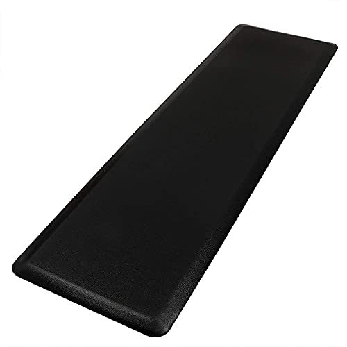 Pauwer Anti Fatigue Comfort Floor Mat for Kitchen Standing Desk 4/5" Thick Cushioned Kitchen Floor Mats Runner 20"x42" Long Non Slip Kitchen Rug Waterproof Comfort Standing Mats, Black