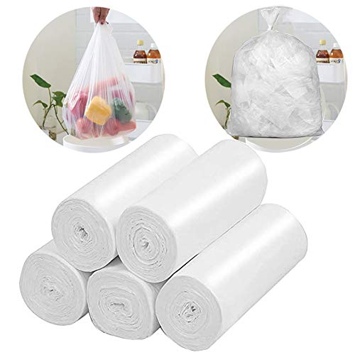 Emlymoly 3 Gallon Small Trash Bags, Biodegradable Recycled Compostable Unscented, Trash Can Liners for Bathroom Office Kitchen, 5 Rolls 100 Counts