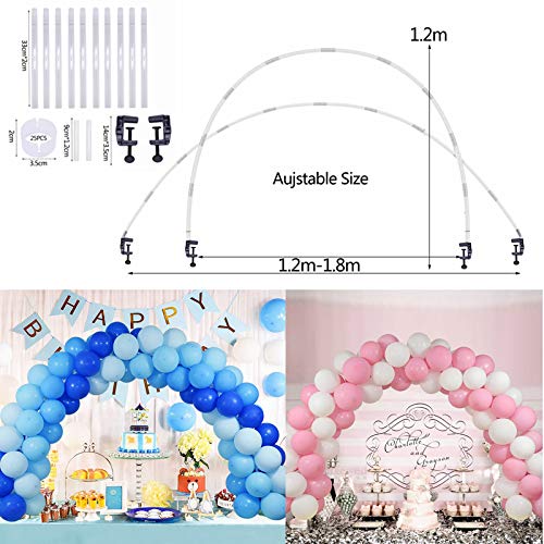 321OU Balloon Arch Kit for Different Table Sizes Include 50 Pcs Ballons Adjustable Balloon Arches Stand Birthday & Wedding & Christmas & Graduation & Party Supplies Decorations