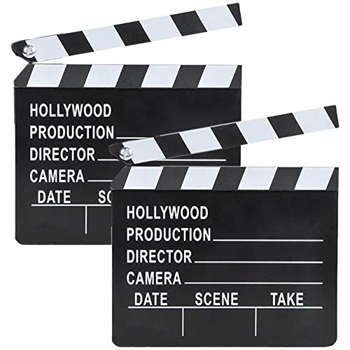 Movie Clapboard Hollywood Movie Film Theme Party Decorations, Academy Awards 7"x 8" (2-Pack)