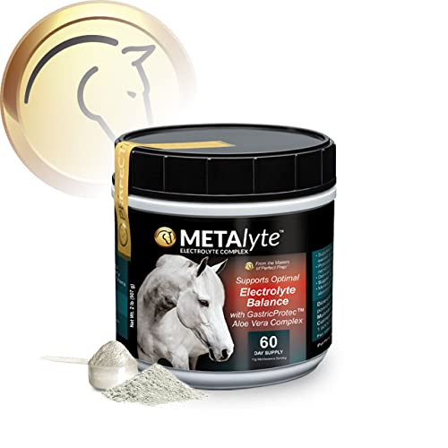 MetaLyte Complete Equine Electrolyte with Gastric Soothing Aloe Vera, Great Tasting Powder Formula (2 lb, 60 Day Supply)