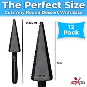 Heavy Duty, Recyclable 10" Dessert Servers 12 Pack. Perfect for Serving Pie, Cake and Pizza. Best Disposable Plastic Cutters for a Wedding or Birthday Party. Great Shovel Slicers for Catering Events