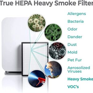 Alen BreatheSmart 45i HEPA Air Purifier With VOC/Smoke Filter, Absorbs Heavy VOCs from Cigarette and Wildfire Smoke. Captures Allergens, Dust, and Mold. Bedrooms, and other rooms up to 800 sq. ft.