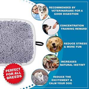 LAMTWEK Snuffle Mat for Dogs, 17" x 21" Dog Snuffle Mat Interactive Feed Game for Boredom, Encourages Natural Foraging Skills and Stress Relief, Easy to Fill Machine Washable