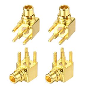 superbat mmcx plug male connectors mmcx pcb connectors 4 pins earphone repair/upgrade parts gold-plated for shure earphone cable repair earphone upgrade custom iem (4 pcs)