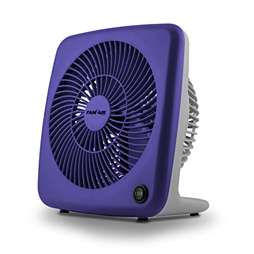 FanFair 7-inch Air Fan Dual Speed Personal Fan, Quiet Cooling, Safe for Bedroom, Home or Office Use, Blue