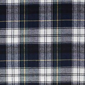 Yarn Dyed Flannel Plaid Navy & Green Plaid (15 Yard Bolt)