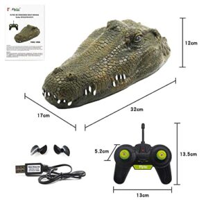 Akargol 2.4 GHz Remote Control Alligator Head RC Boats for Adults and Kids - Large Decoy and Floating Crocodile Head Prank, Rechargeable Battery, Boat Lake & Pool Toy