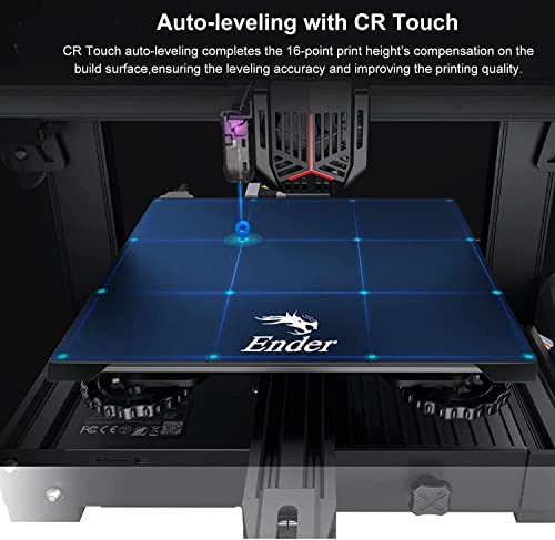 Official 3D Printer CREALITY Ender 3 v2 Neo New Upgrade Version with CR-touch Auto Leveling 95% Pre-Installed Resume Printing and Metal Extruder New 4.3'' Screen 3 steps to assemble,220×220×250mm