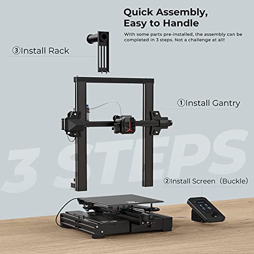 Official 3D Printer CREALITY Ender 3 v2 Neo New Upgrade Version with CR-touch Auto Leveling 95% Pre-Installed Resume Printing and Metal Extruder New 4.3'' Screen 3 steps to assemble,220×220×250mm