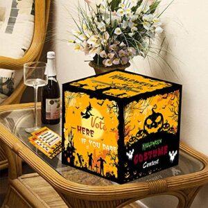 Halloween Party Costume Ballot Box with 64pcs Voting Cards Party Supplies (Assembly Needed)