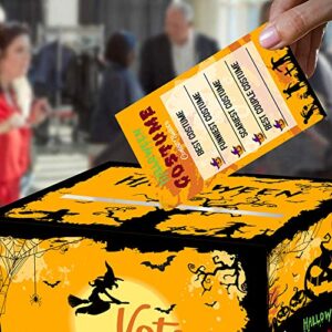 Halloween Party Costume Ballot Box with 64pcs Voting Cards Party Supplies (Assembly Needed)