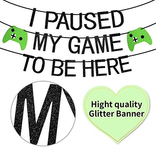 Kauayurk Video Game Party Supplies, I Paused My Game To Be Here Gaming Party Banner Decoration, Game Theme Birthday Party Banner for Kids and Boys