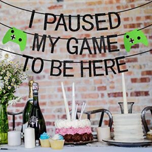 Kauayurk Video Game Party Supplies, I Paused My Game To Be Here Gaming Party Banner Decoration, Game Theme Birthday Party Banner for Kids and Boys