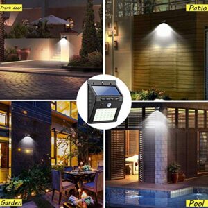 Solar Sensor Lights Outdoor 30 LED Waterproof Security Solar Motion Sensor Wall Lights for Fence Patio Deck Yard Garden with Motion Activated Auto On/Off