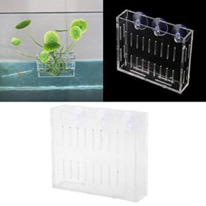 Exquisite Transparent Water Grass Cup, Safe 3 Suction Cups Design Aquarium Plant Cup, Tank Aquarium Aquarium Tank Decor for Landscape Plants Cultivation