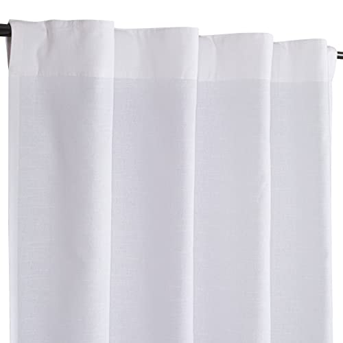 96 inch Curtains,White Cotton Curtains,White Curtains, Curtains & Drapes,Drapes,Farmhouse Curtains for Living room,Tab Top Curtains,Curtains Tab Top,Living room Curtains,White Curtains Long-50x96