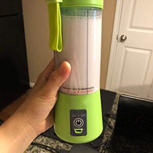 JTJxop Personal Size Blender Smoothies and Shakes, Single Serve Mini Blender, Mini Blender, with Six Blades, 4400mah USB Rechargeable, Sports,Travel,Gym