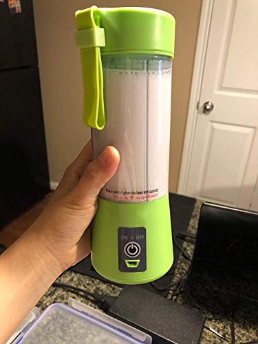 JTJxop Personal Size Blender Smoothies and Shakes, Single Serve Mini Blender, Mini Blender, with Six Blades, 4400mah USB Rechargeable, Sports,Travel,Gym