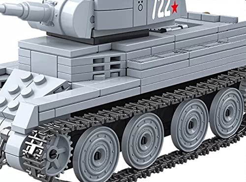 General Jim's Military Brick Building Set - WW2 Russian BT-7 Cavalry Army Tank Building Blocks Model Kit for Military, History Enthusiast, Teens and Adults