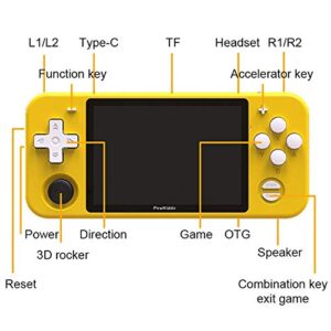 motifa Handheld Game Console - RGB10 Retro Mini Game Console with 3.5 inch IPS Screen & 64G TF Card - Suppots WiFi & Bluetooth - Classic Games Portable Video Arcade Gamepad for Adult Children