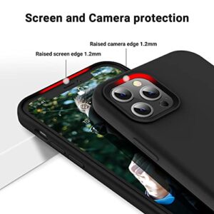 OTOFLY Compatible with iPhone 12 Pro Max Case 6.7 inch(2020),[Silky and Soft Touch Series] Premium Soft Liquid Silicone Rubber Full-Body Protective Bumper Case for iPhone 12 Pro Max (Black)