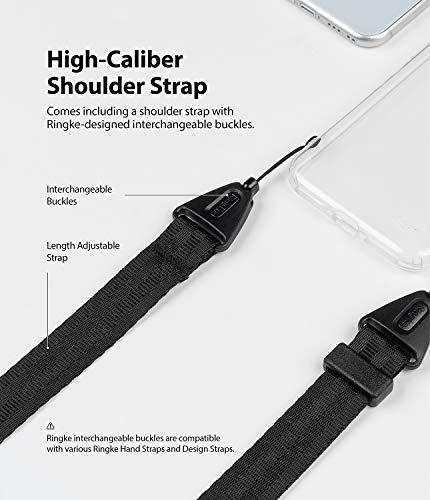 Ringke Air Shoulder Strap Compatible with iPhone 12 Pro Max Case, Crossbody Necklace Lanyard with Clear TPU Silicone Phone Cover for 6.7-inch (2020) - Clear