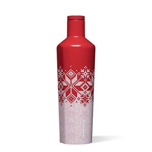 corkcicle. fairisle red canteen, 1 ea