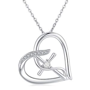 chenghong cross necklace for women 925 sterling silver heart infinity faith pendant necklace cross jewelry gifts for girls men