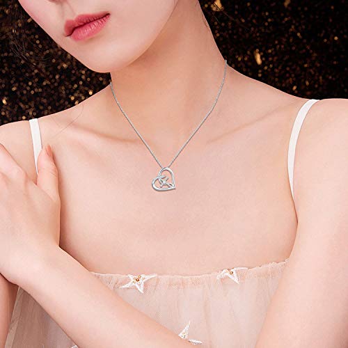 CHENGHONG Cross Necklace for Women 925 Sterling Silver Heart Infinity Faith Pendant Necklace Cross Jewelry Gifts for Girls Men