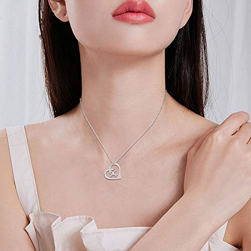 CHENGHONG Cross Necklace for Women 925 Sterling Silver Heart Infinity Faith Pendant Necklace Cross Jewelry Gifts for Girls Men