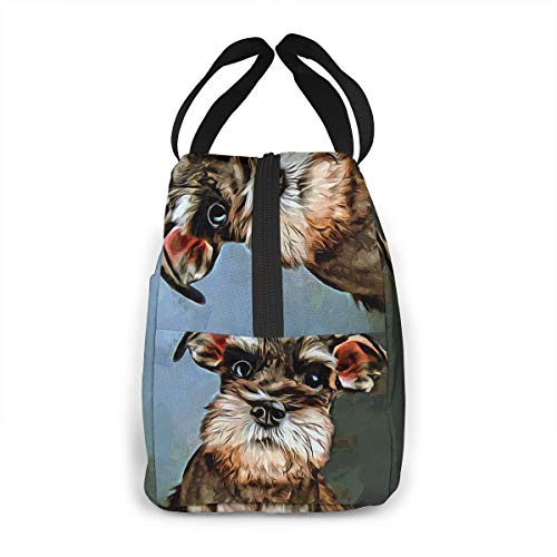 TMVFPYR Cute Dog Lunch Bag Cooler Bag Women Tote Bag Insulated Lunch Box Water-resistant Thermal Soft Liner Lunch Container for Picnic Travel Boating Beach Fishing Work