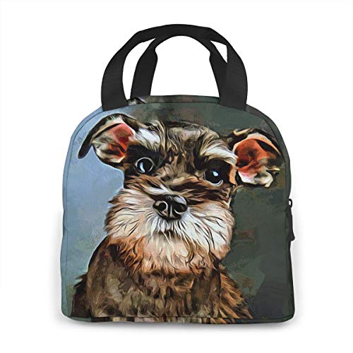 TMVFPYR Cute Dog Lunch Bag Cooler Bag Women Tote Bag Insulated Lunch Box Water-resistant Thermal Soft Liner Lunch Container for Picnic Travel Boating Beach Fishing Work