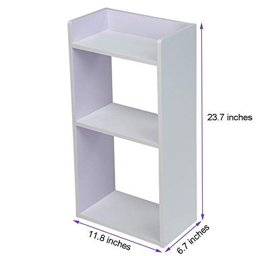 3-Tier Open Shelf Bookcase Simple Floor Bedroom Shelf Creatives Free Combination Small Bookshelf