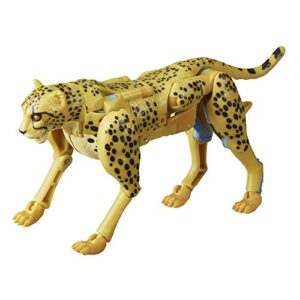 Transformers Toys Generations War for Cybertron: Kingdom Deluxe WFC-K4 Cheetor Action Figure - Kids Ages 8 and Up, 5.5-inch