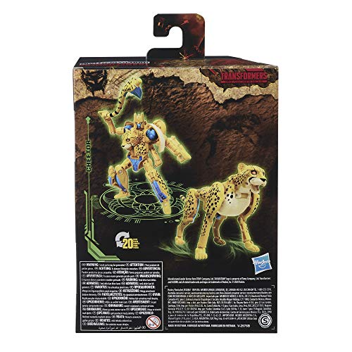 Transformers Toys Generations War for Cybertron: Kingdom Deluxe WFC-K4 Cheetor Action Figure - Kids Ages 8 and Up, 5.5-inch