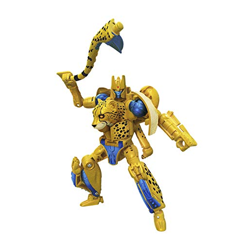 Transformers Toys Generations War for Cybertron: Kingdom Deluxe WFC-K4 Cheetor Action Figure - Kids Ages 8 and Up, 5.5-inch